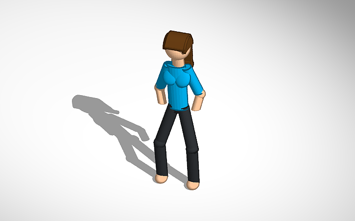 3D design stick woman - Tinkercad