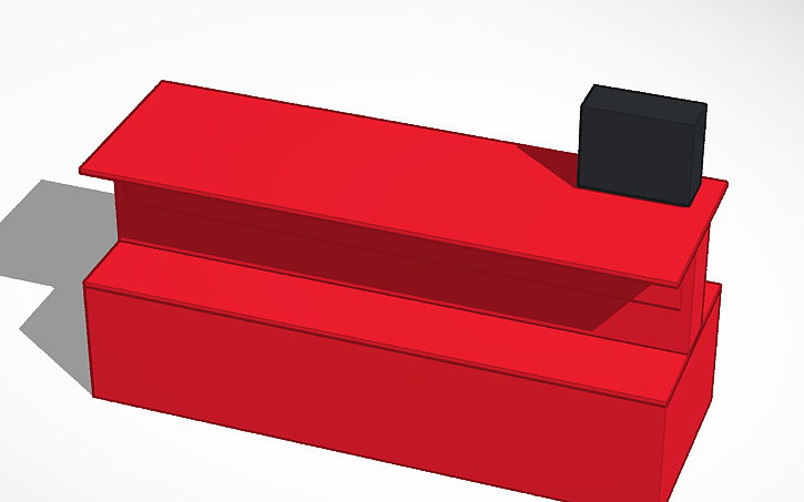 3D design Computer Table Version 1.1 - Tinkercad