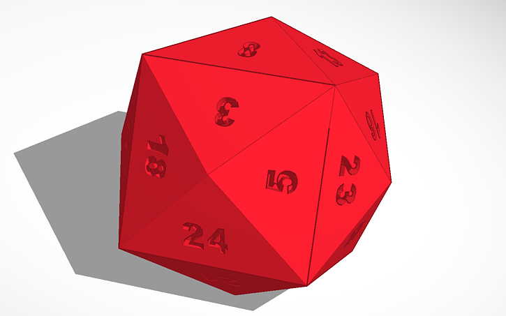 3D design 24 Sided Die | Tinkercad