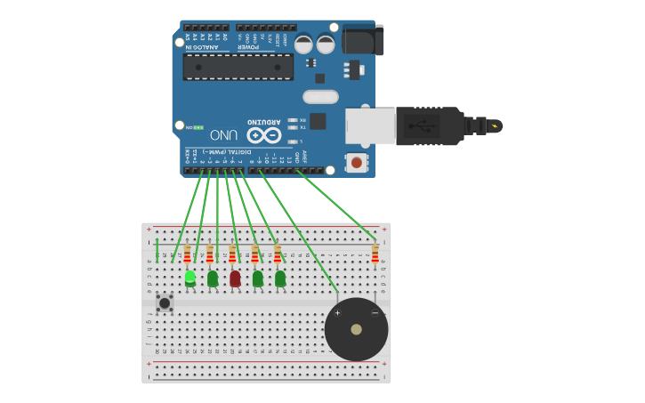 Circuit design 반응속도 스피드 게임 - Tinkercad