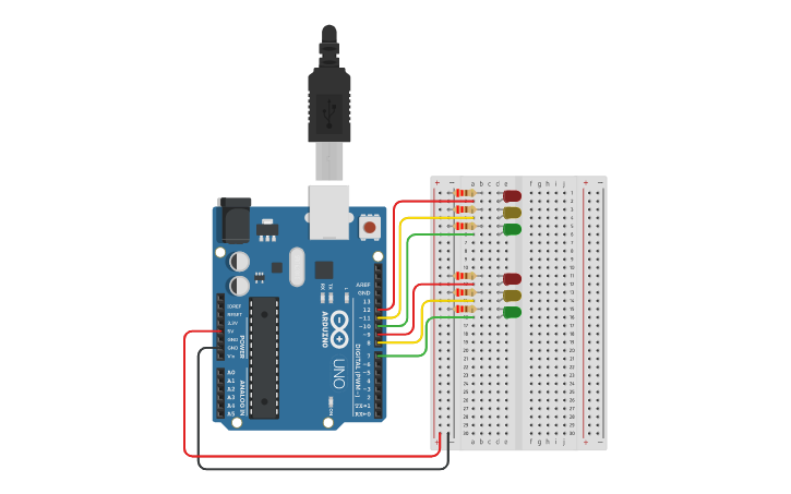 Circuit Design State Machine Traffic Light Tinkercad