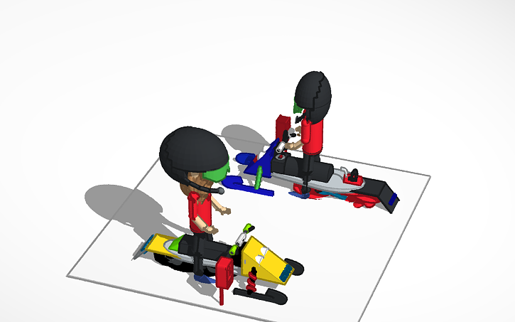 3D design Snowmobiling - Tinkercad