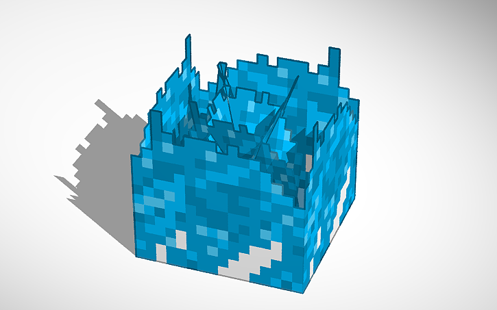 3D design Copy of Minecraft Soul Fire - Tinkercad