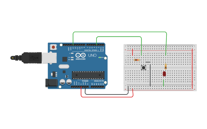 Circuit design pull down - Tinkercad