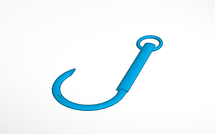 3D design Fish Hook Large - Tinkercad
