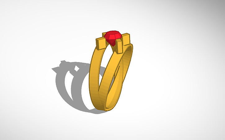 3D design Ruby Ring | Tinkercad