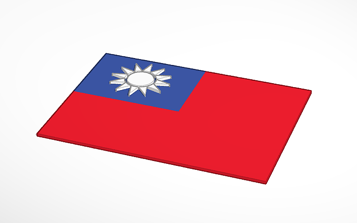 3D design ROC flag | Tinkercad