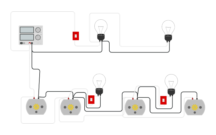 Circuit design Room Wiring Project | Tinkercad
