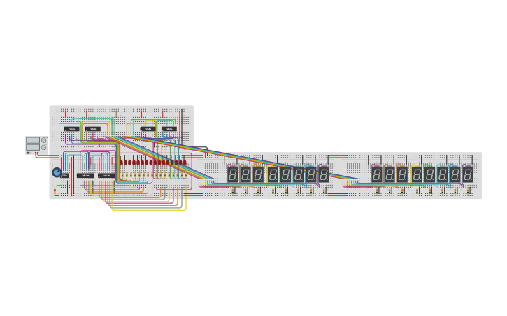 Circuit Design 16 Bit Binary Counter W Digits Tinkercad
