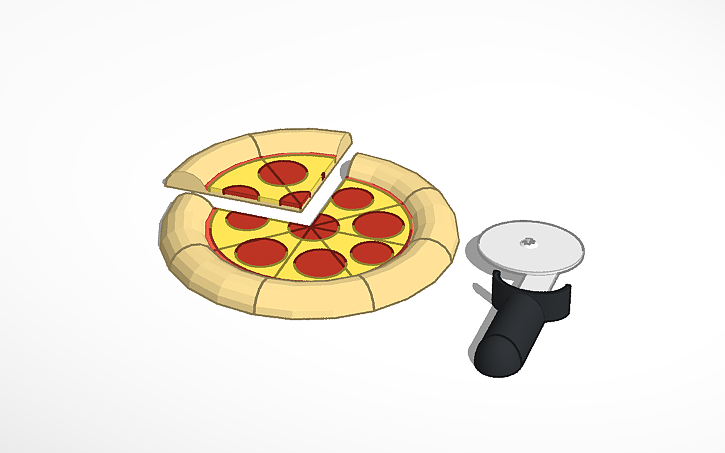 3D design Pepperoni Pizza | Tinkercad