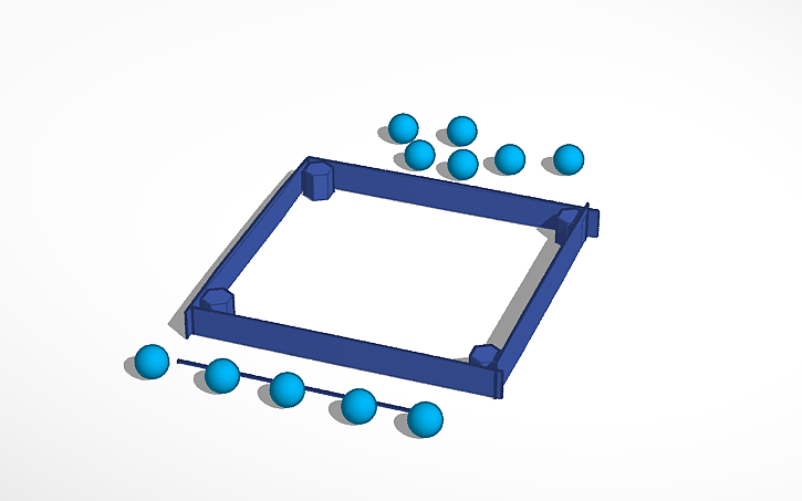 3D design mini biljardi - Tinkercad