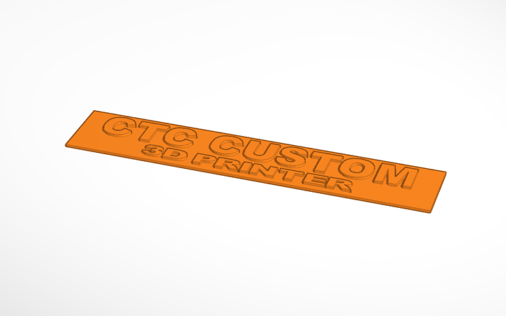 3D design CTC Plakette Tisch | Tinkercad