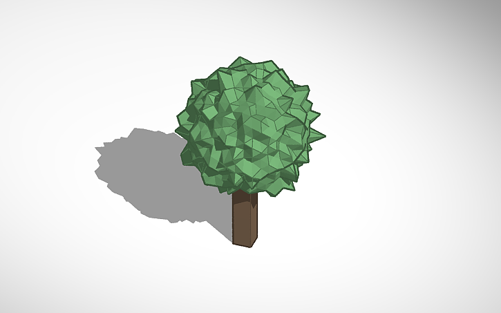 3D design Copy of Bushy Fluffy Tree - Tinkercad