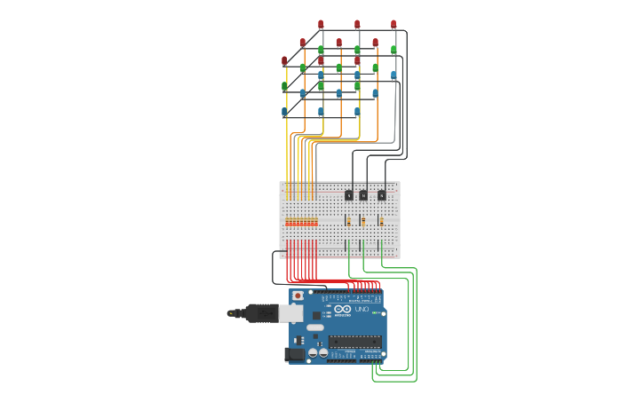 Circuit design cubo 3x3x3 | Tinkercad