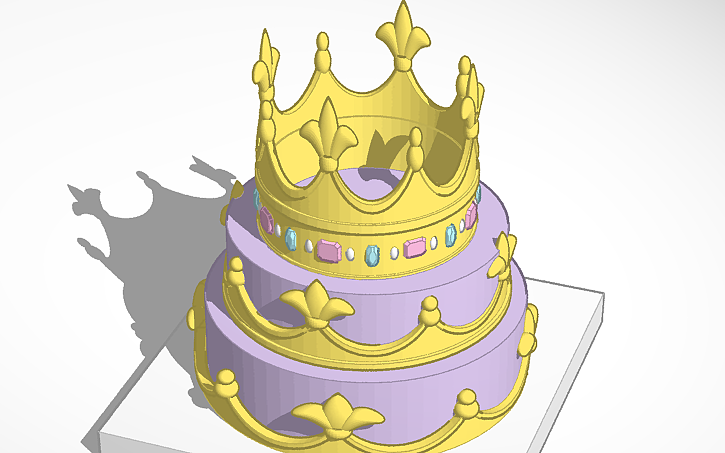 3D design Crown Cake | Tinkercad