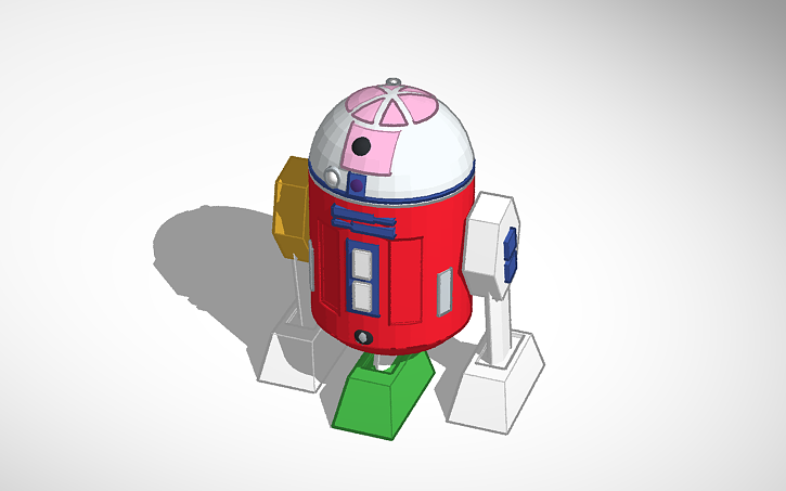 3D design rainbow astromech | Tinkercad