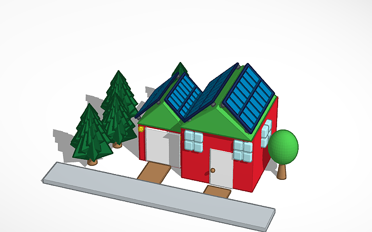 3D design solar panel final mix - Tinkercad