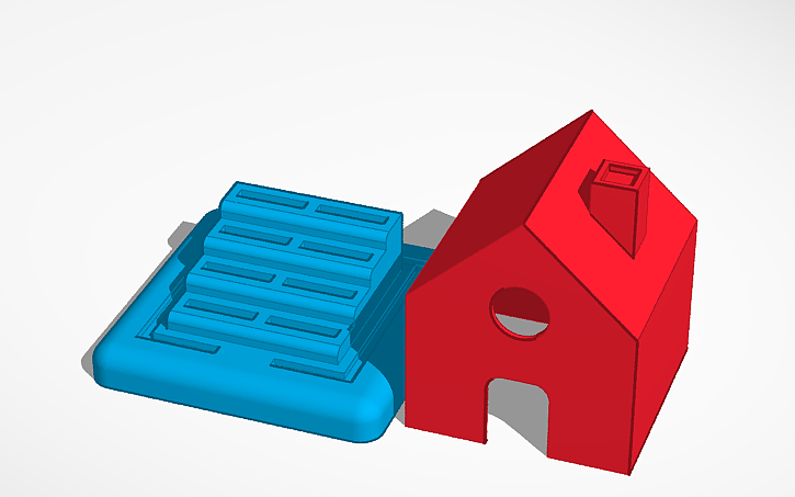3D design Mini house Nintendo Switch game storage - Tinkercad