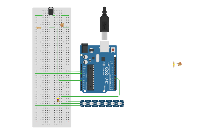 Circuit design LDR - Tinkercad