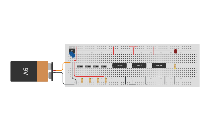 Circuit design Karnaugh Map Circuit - Tinkercad