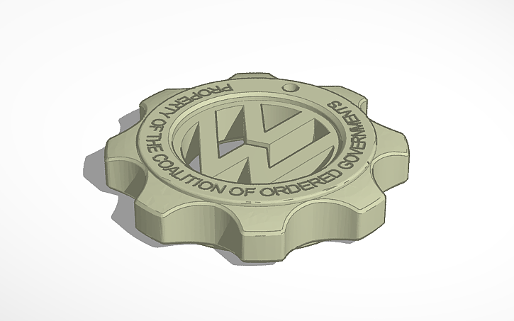 3D design Gears vw keychain | Tinkercad