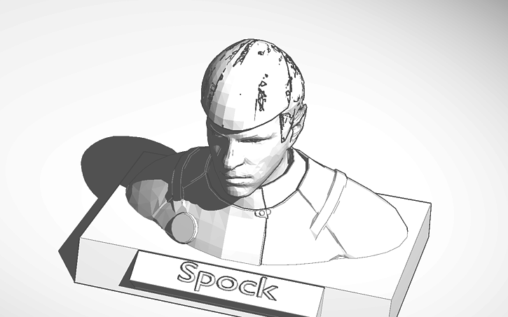 3D design Spock Bust - Tinkercad