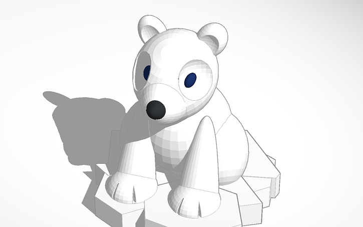 3D design Polar Bear on iceberg | Tinkercad