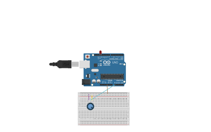 Circuit design Arduino potenciómetro - Tinkercad