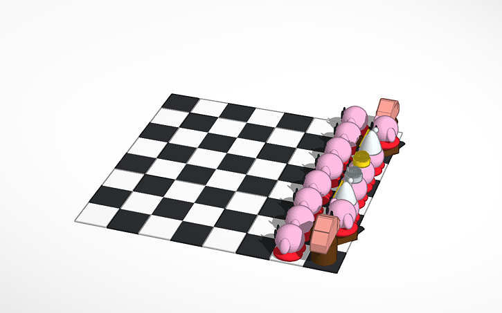 3D design Kirby Chess Set - Tinkercad