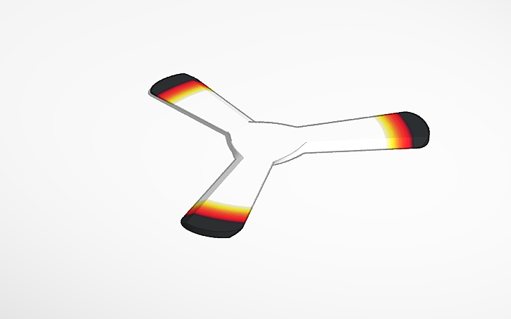 3D design Tri-wing Boomerang - Tinkercad