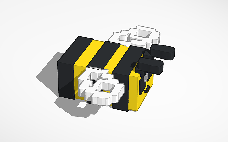 3D design Minecraft Bee - Tinkercad