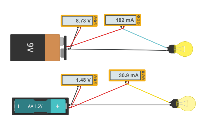 Circuit design Claudia Ramos 2B Circuits With Multimeter - Tinkercad