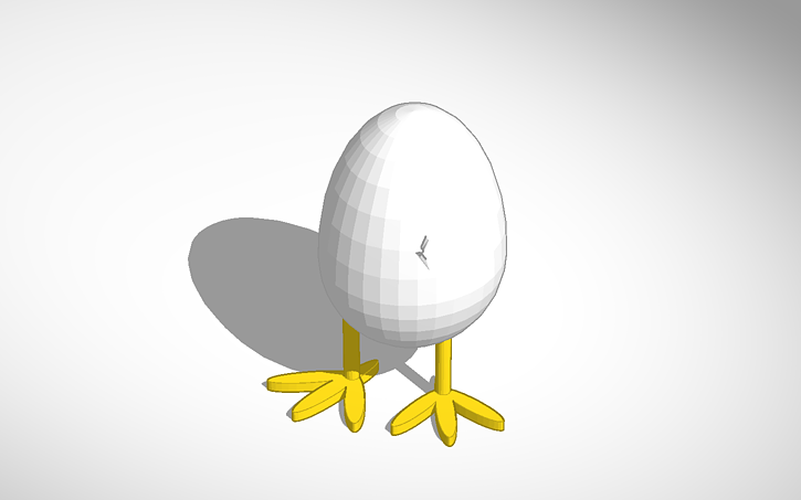 3D design hatching egg - Tinkercad