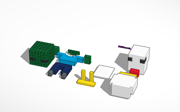 3D design Chicken Jockey popcorn cup - Tinkercad