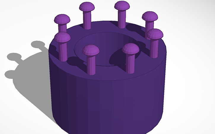 3D design Funky Amur Knitting Nancy 8 pin, 3.5 mm | Tinkercad