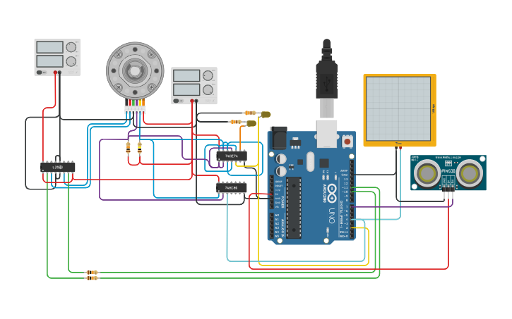 Circuit design Copy of Motor Control with H-Bridge - Tinkercad