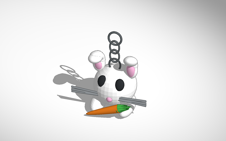 3D design Bunny Keychain | Tinkercad