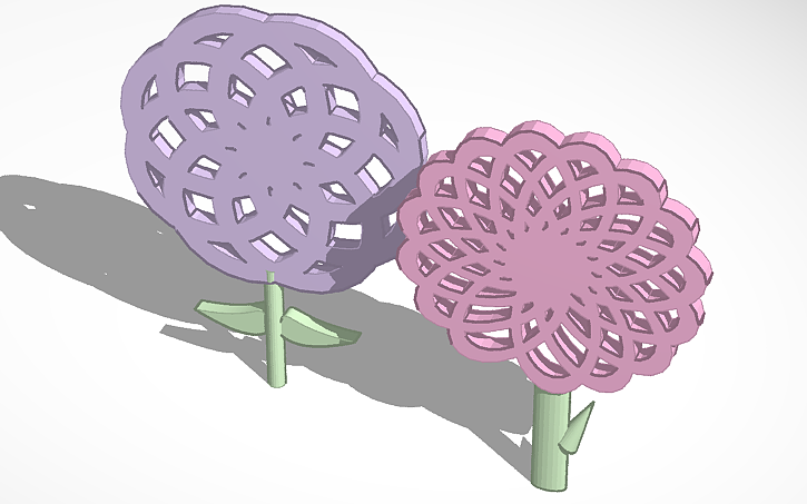 3D design flowers - Tinkercad