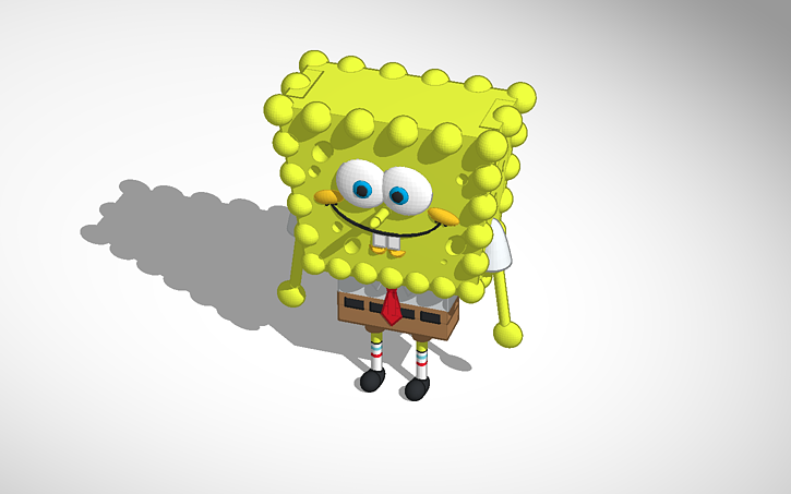 3D design Spongebob Squarepants - Tinkercad