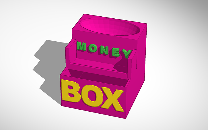 3D design Money Box - Tinkercad