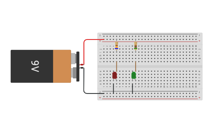 Circuit design Con protoboard - Tinkercad