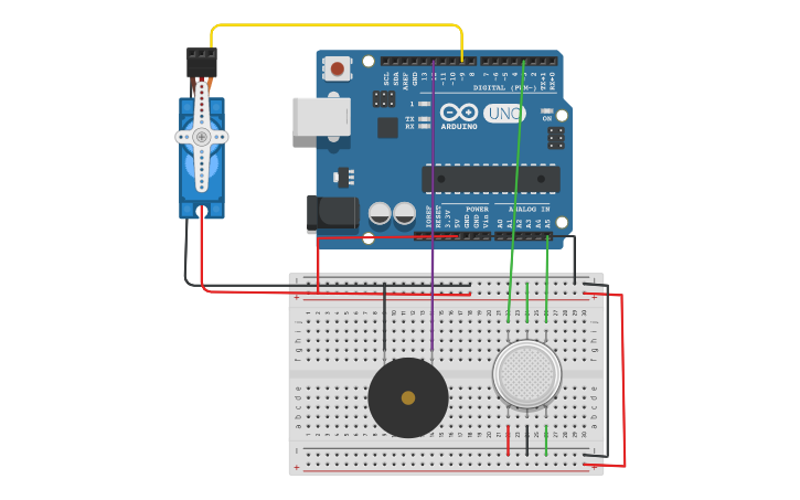 Circuit design Copy of Servo Motor | Tinkercad