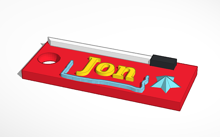 3D design Name Tag | Tinkercad