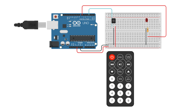 Circuit Design Led Blinking Using Ir Sensor Tinkercad