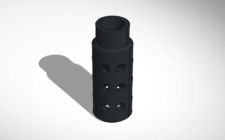 3D design 24 Hole SplatRball Muzzle - Tinkercad
