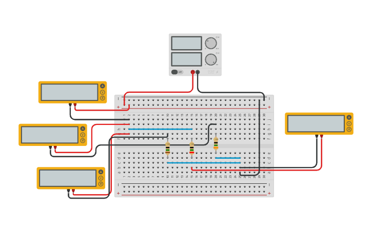 Circuit design Lab 2A Parallel Circuit (Current) - Tinkercad