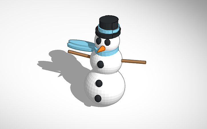 3D design snowman | Tinkercad