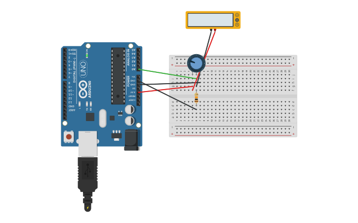 Circuit Design Arduino Thermistor Demo Tinkercad