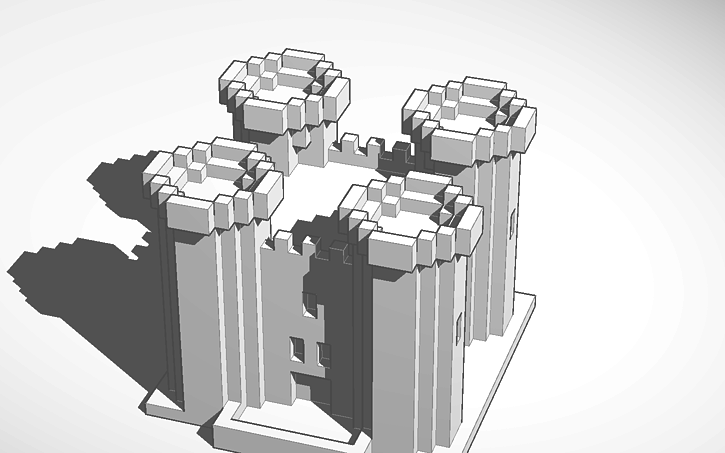 3D design Minecraft Castle | Tinkercad