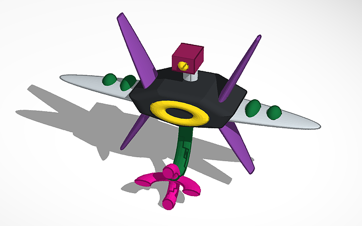 3D design purple bot for wars :/ | Tinkercad